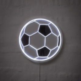 Fodbold Neon LED Skilt - 32 cm | LED Skilt til Fodboldfans | PartyVikings