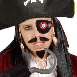 Pirat sæt med hat, krog og klap for øjet - 3 dele I Få den bedste ...