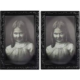 Uhyggeligt 3D halloween portræt med skiftende billede 38x25 cm - Lille ...